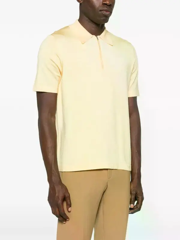 Sandro Knitted Polo Shirt With Zip Collar