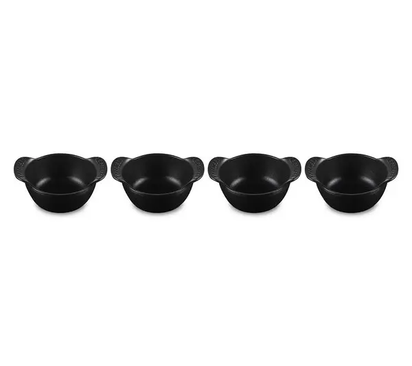 LE CREUSET Set Of 4 Mini Round Cocotte Base 1/3 -qt - One-color