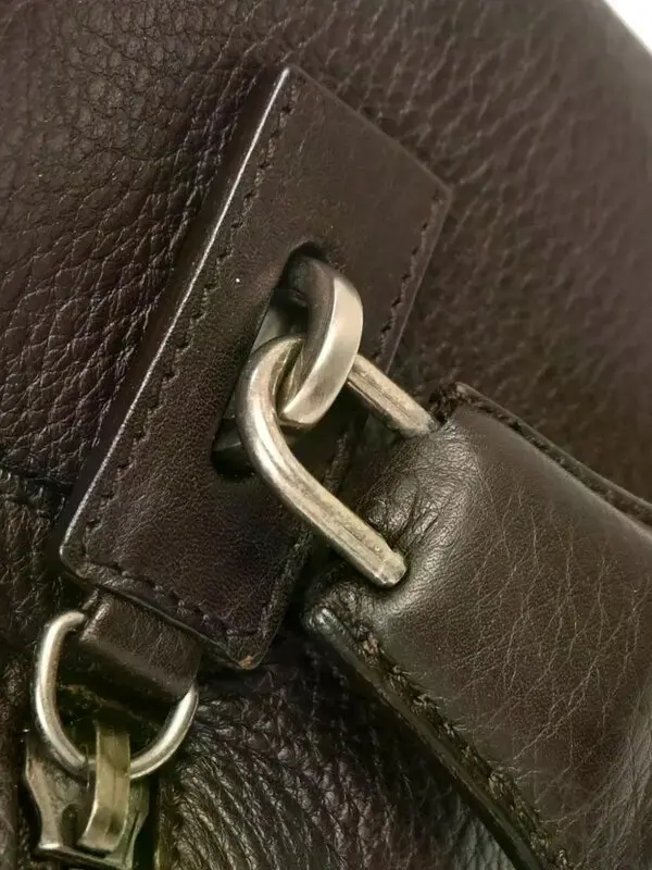 Prada 1990-2000s Buckled Leather Shoulder Bag
