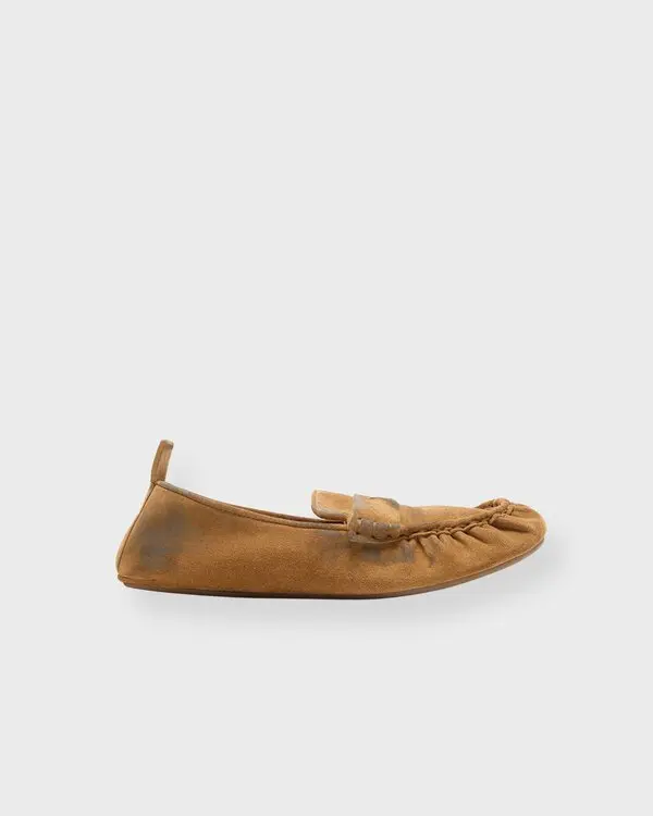 Acne Studios Suede Saddle Loafer - Beige,blå