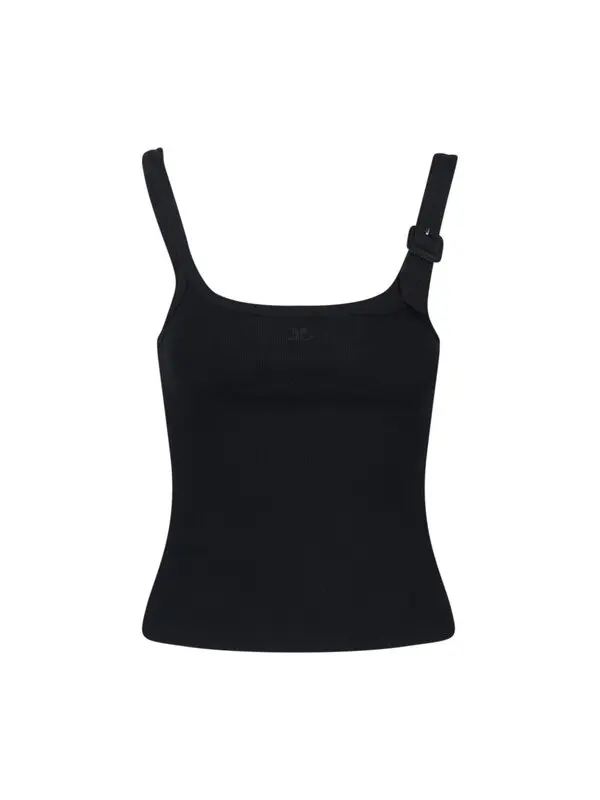COURREGES Buckle 90s Tank Top - Black