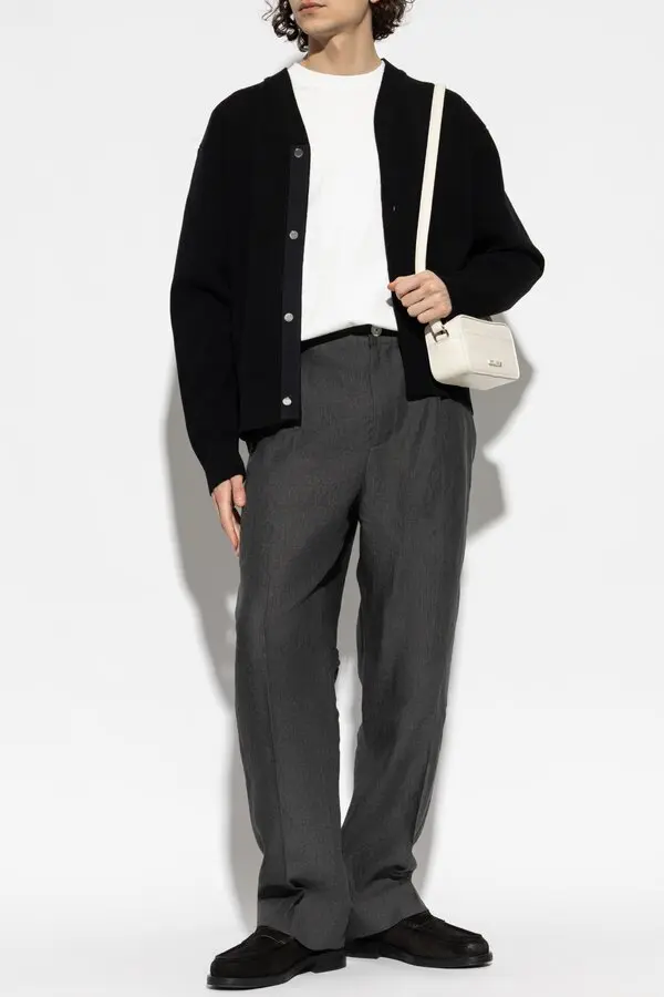 Jacquemus Wool Turtleneck Cardigan - Black