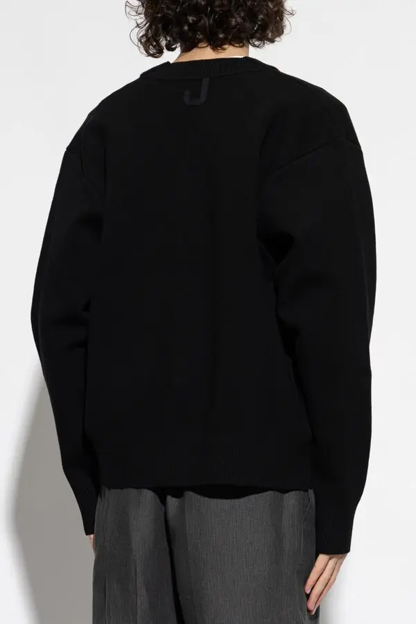 Jacquemus Wool Turtleneck Cardigan - Black