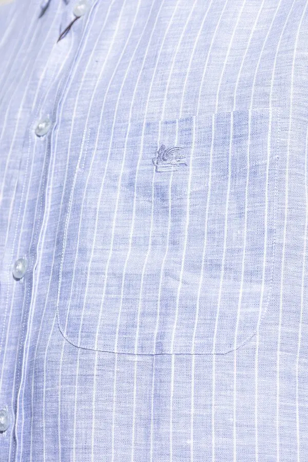 Etro Shirt With Pocket - Light Blue