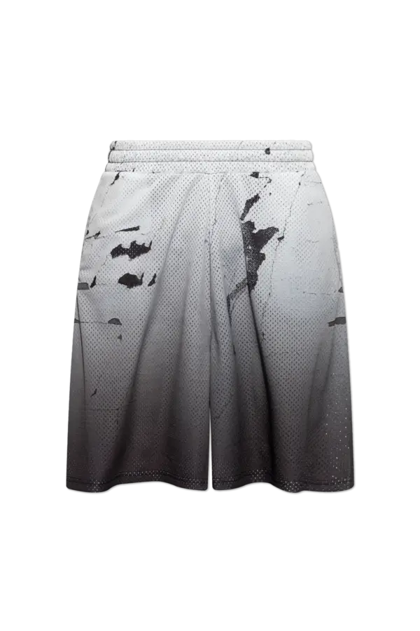 44 LABEL GROUP Perforated Knee Length Shorts - Grey