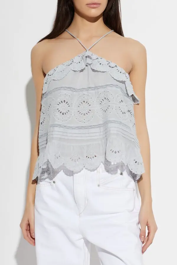 MARANT ETOILE Prisha Top - Light Blue