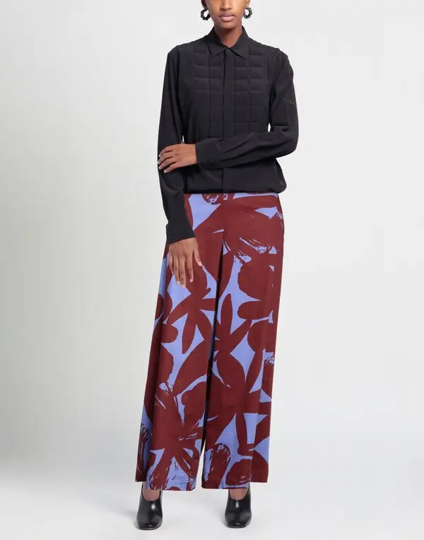 Liviana Conti Wide Leg Pants With Floral Print