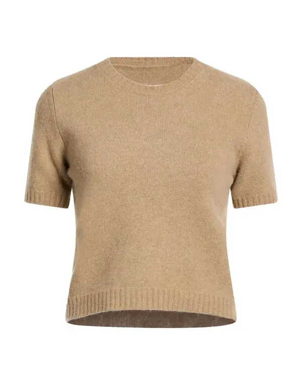 MAISON MARGIELA Wool Short Sleeve Sweater - Beige