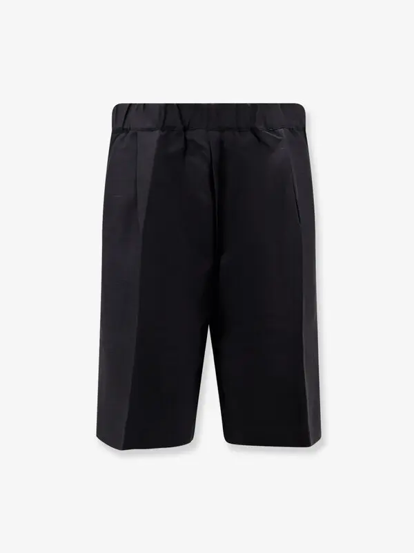 LANEUS Viscose And Linen Bermuda Shorts