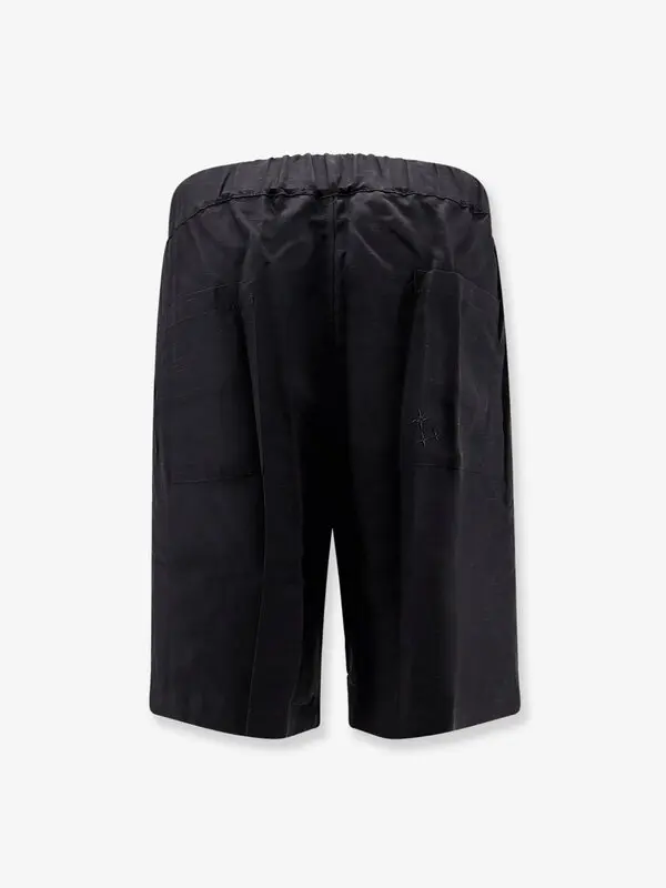 LANEUS Viscose And Linen Bermuda Shorts