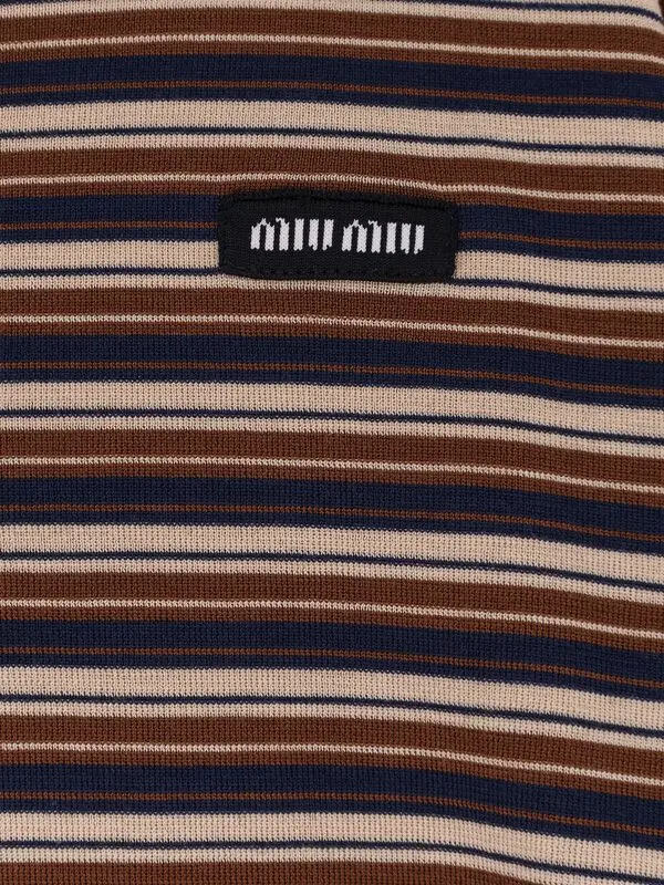 Miu Miu Virgin Wool Polo Shirt - Multicolor
