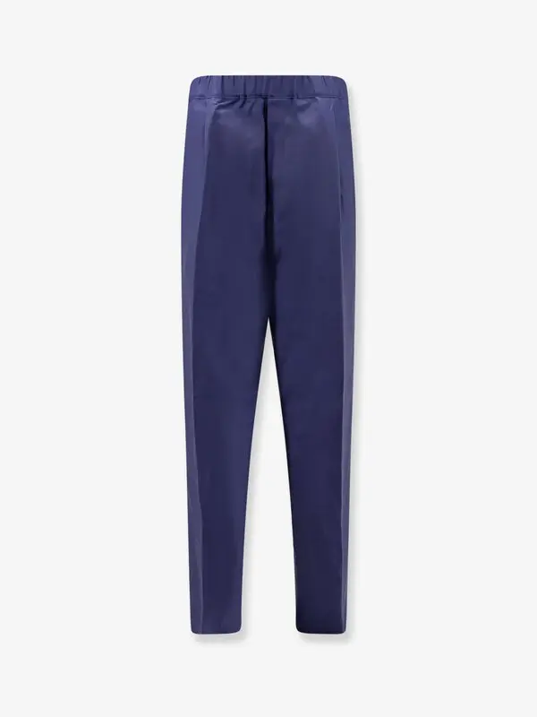 LANEUS Viscose And Linen Wide Leg Trousers