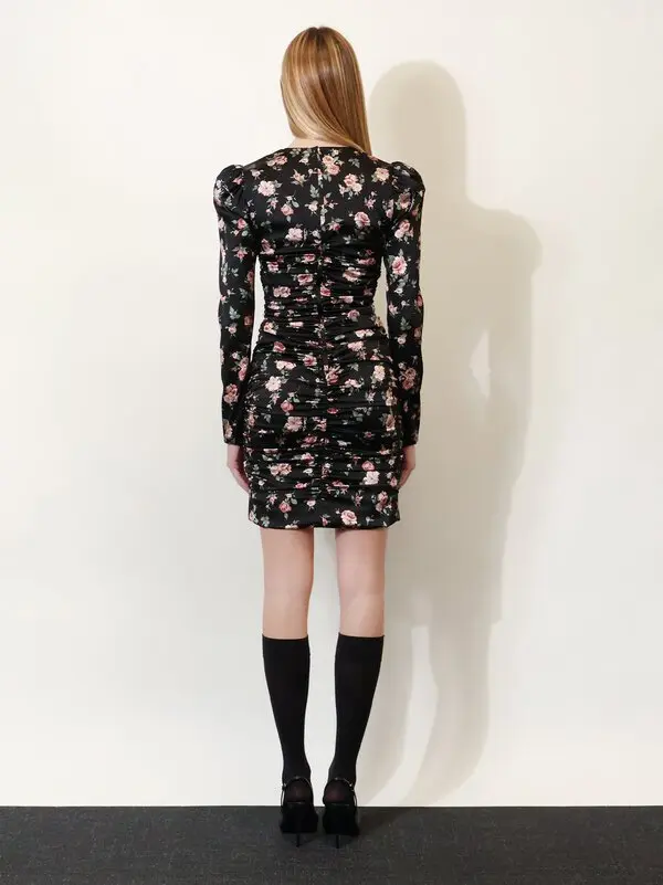 Dolce & Gabbana Stretch Silk Mini Dress With Iconic Print