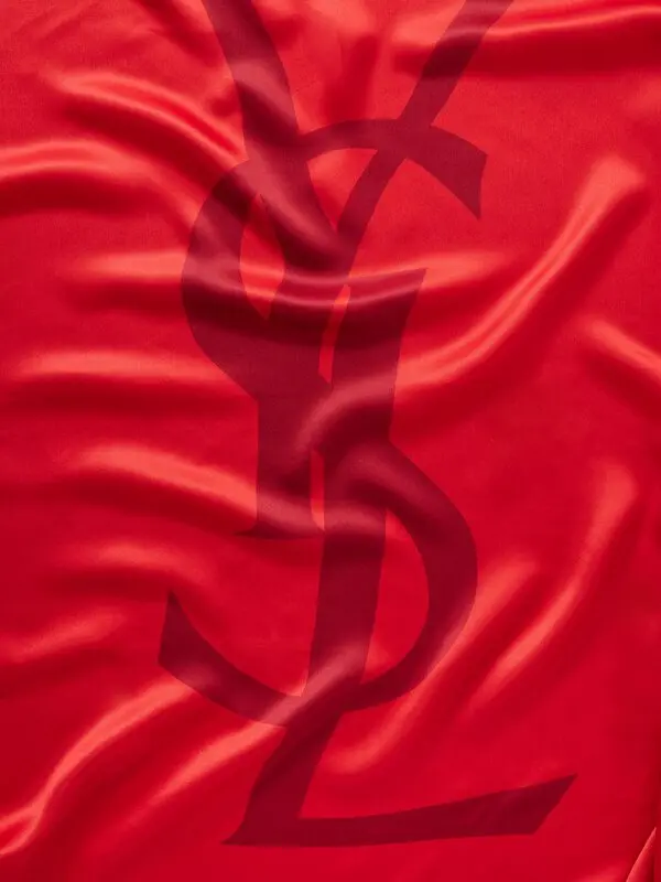 Saint Laurent Cassandre Printed Silk-satin Scarf