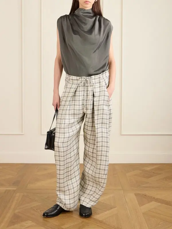 KALLMEYER Clemence Pleated Linen-blend Pants