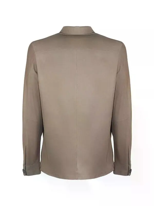 VOLFAGLI FIRENZE Urano Button-front Suede Shirt Jacket
