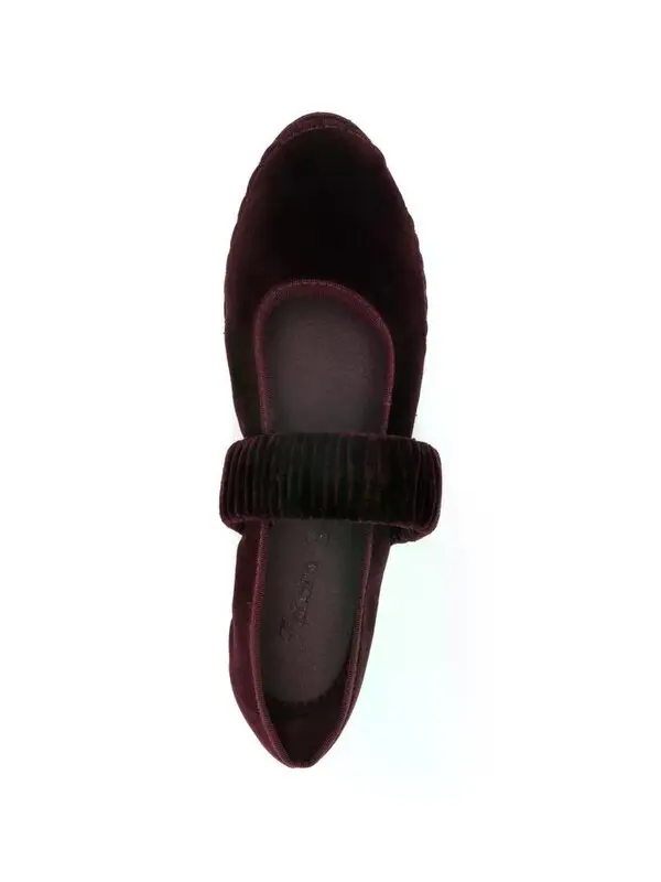 FLABELUS Mafalda Ruched-strap Ballet Flats - Red
