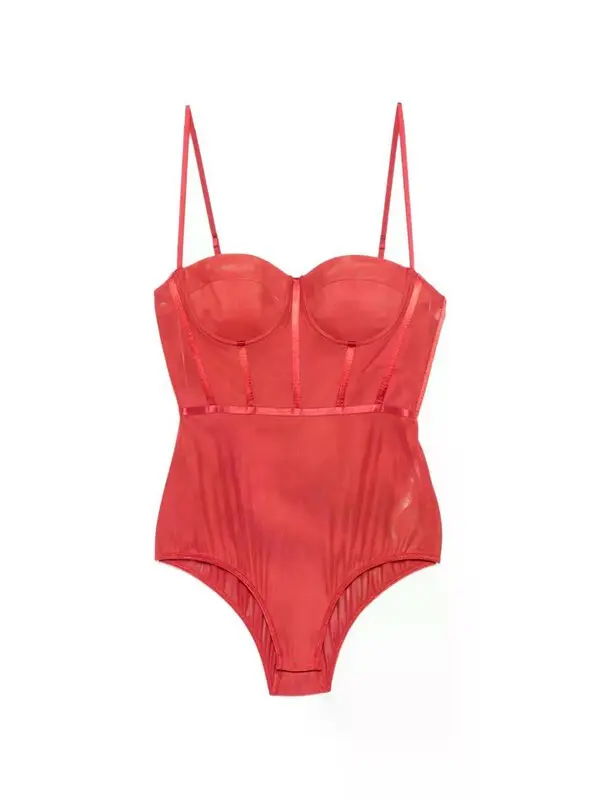 Zimmermann Rebellion Corset Bodysuit - Red