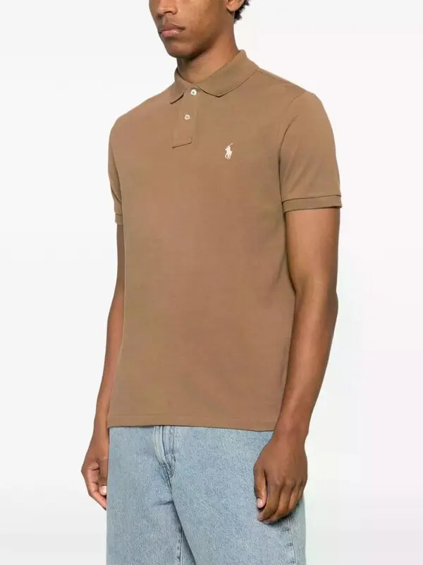 Polo Ralph Lauren Button Short-sleeve Polo Shirt - Brown
