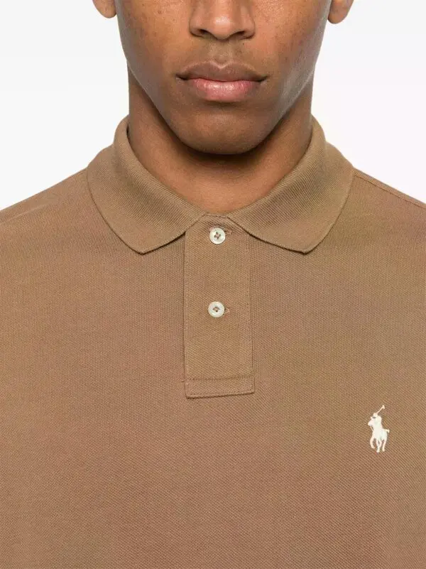 Polo Ralph Lauren Button Short-sleeve Polo Shirt - Brown