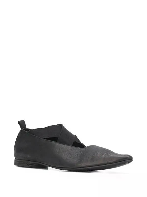 UMA WANG Crisscross Strap Ballerinas - Black