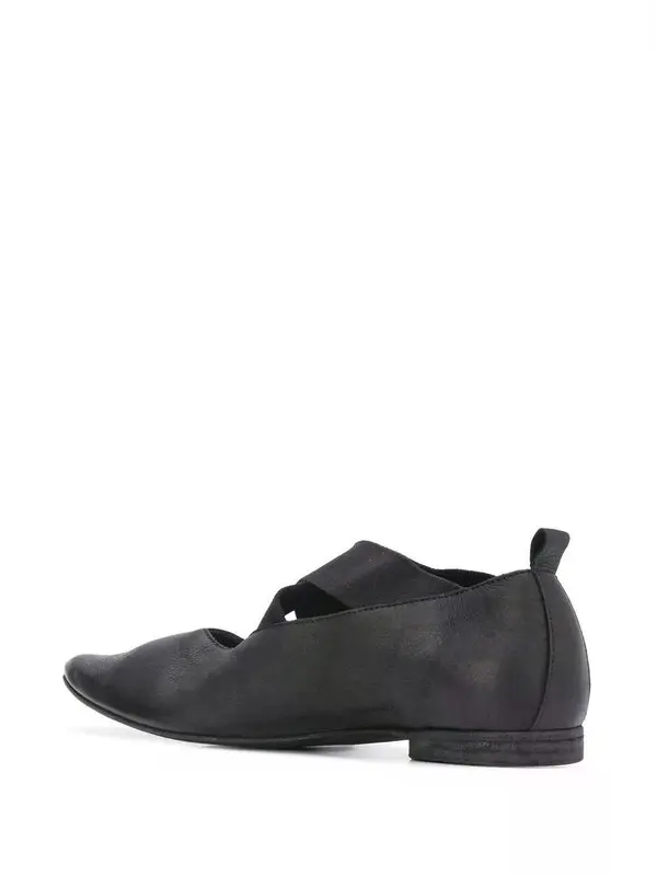 UMA WANG Crisscross Strap Ballerinas - Black