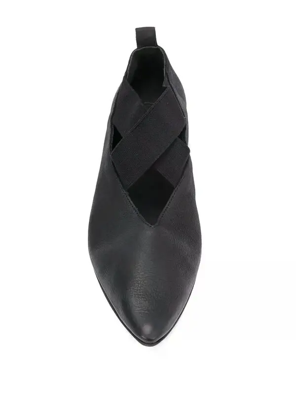 UMA WANG Crisscross Strap Ballerinas - Black