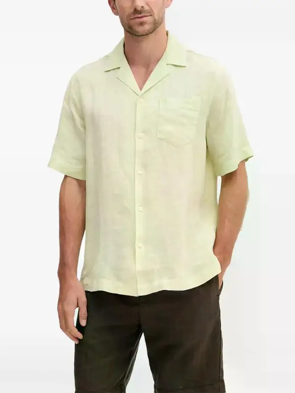 Frescobol Carioca Linen Shirt - Green