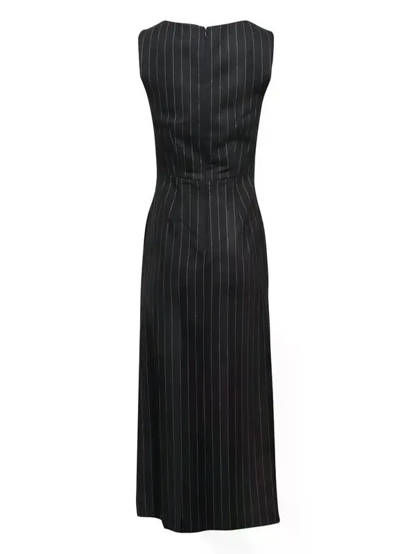 LEE MATHEWS Drew Pinstripe Midi Dress
