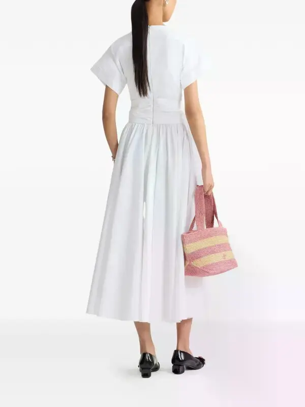 PATOU Knot Detail Midi Dress - White
