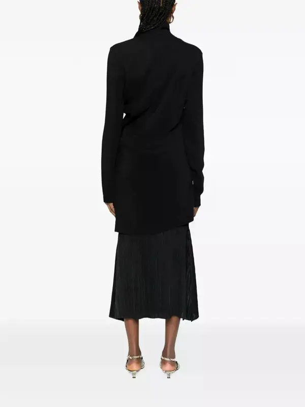 TOTEME High-neck Twist Blouse - Black