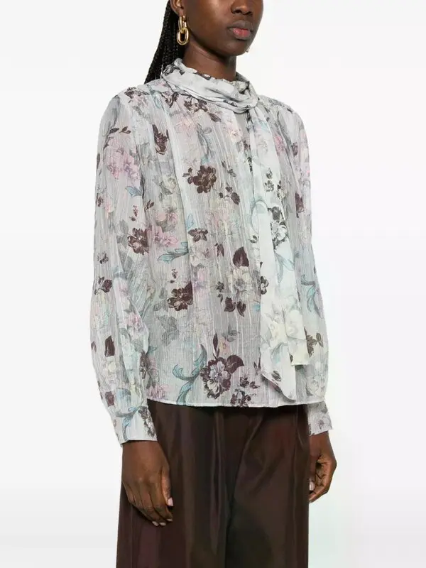 FORTE_FORTE Scarf-detail Shirt
