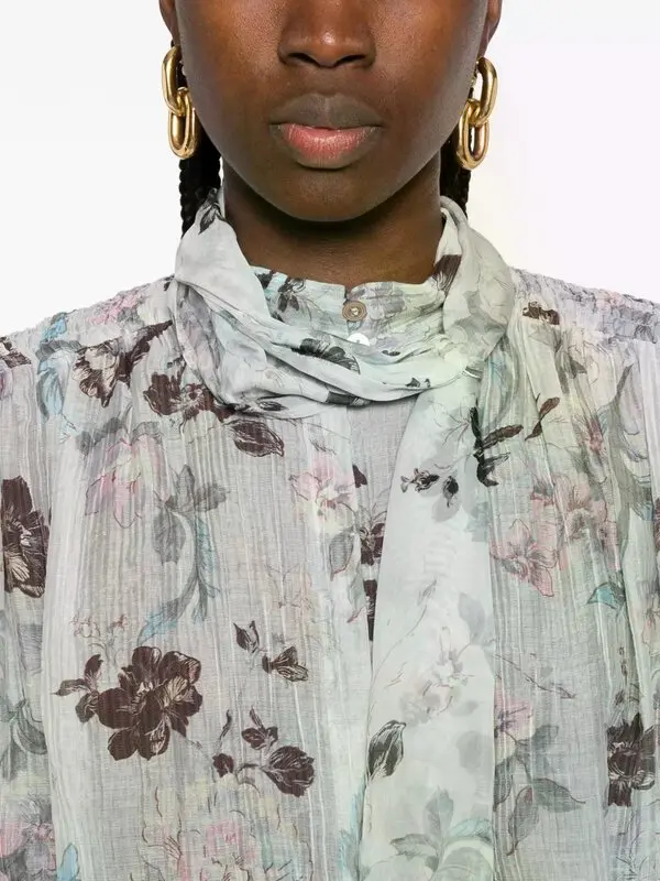 FORTE_FORTE Scarf-detail Shirt