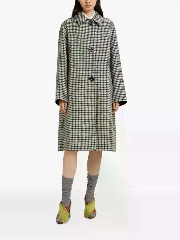 Marni Checked Collared Coat