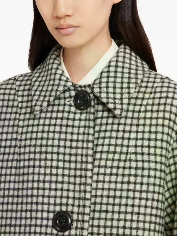 Marni Checked Collared Coat