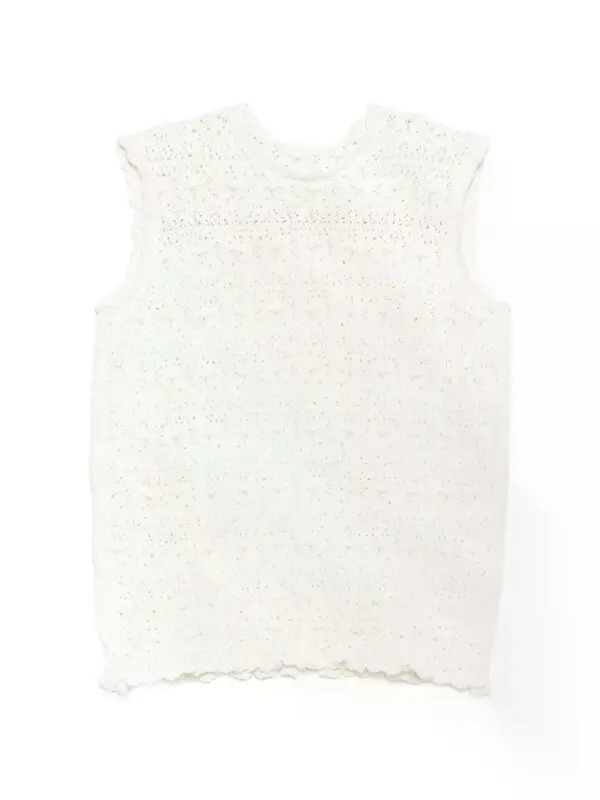 JNBY Jacquard Knit Vest - White