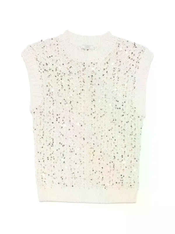 Peserico Sequin-embellished Vest - Neutrals