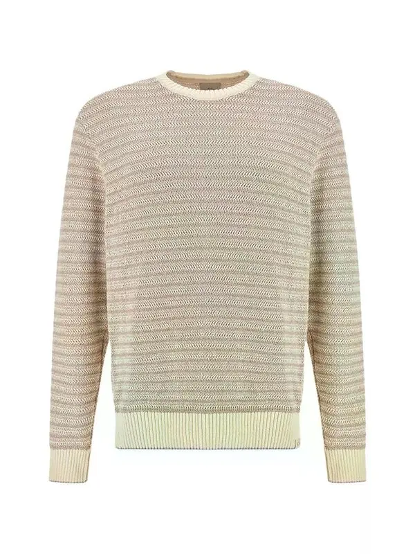 Paul & Shark Bouclé Striped Crew-neck Sweater