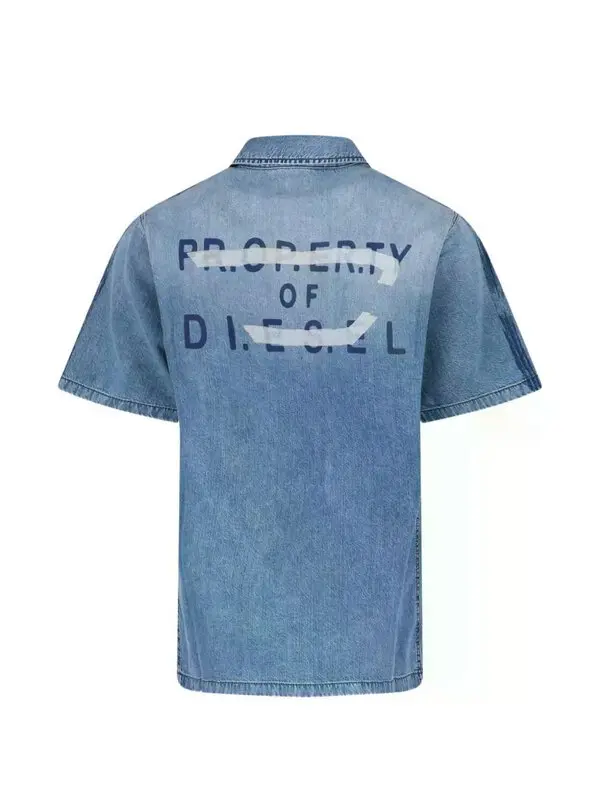 DIESEL® Short-sleeve Denim Shirt - Blue