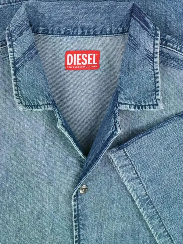 DIESEL® Short-sleeve Denim Shirt - Blue