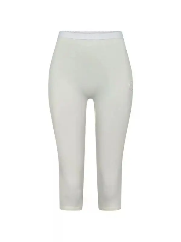 MARINE SERRE Pearl-embellished Logo Capris
