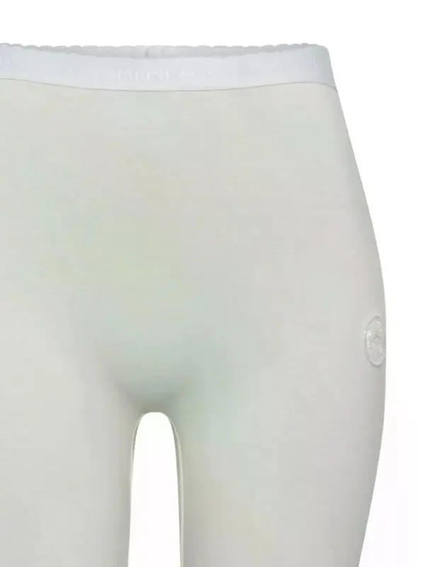 MARINE SERRE Pearl-embellished Logo Capris