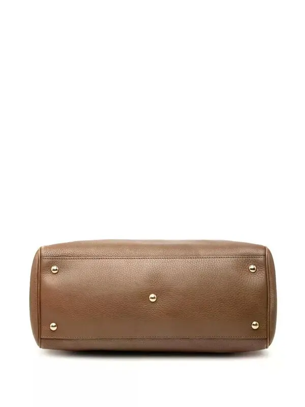 Gucci 2000-2015 Medium Calfskin Bamboo Shopper Satchel - Brown