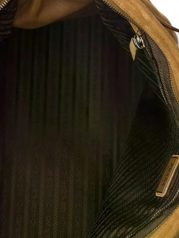 Prada Suede Tote Bag - Brown