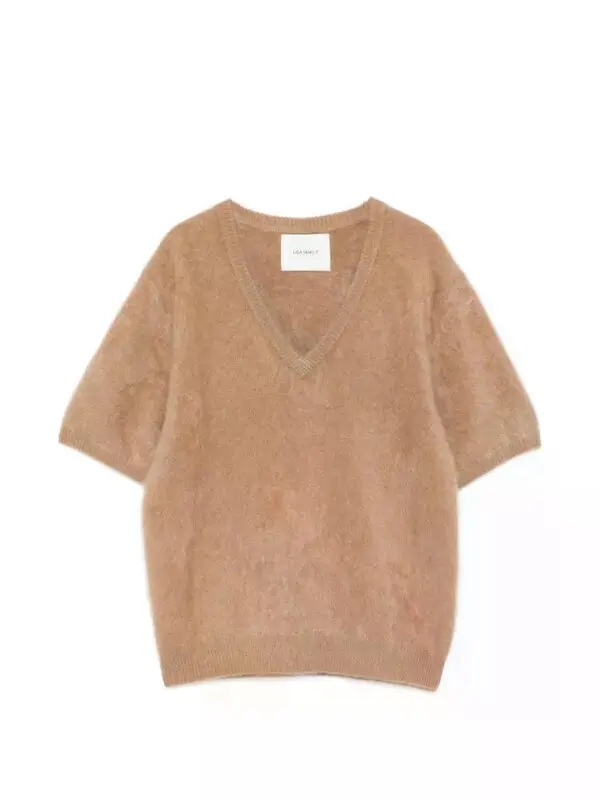 LISA YANG Lovisa V-neck Top - Neutrals