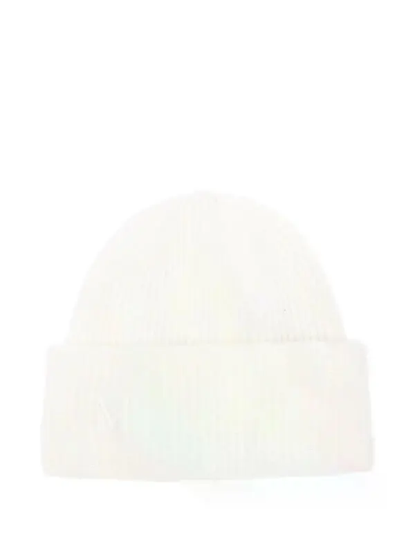 Max Mara Ribbed Beanie - White