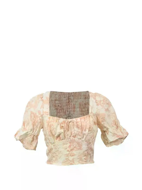 REFORMATION Delevan Puff-sleeved Top