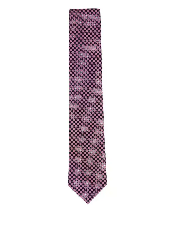 Zegna Patterned Neck Tie - Pink