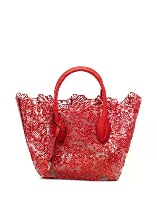 Ermanno Scervino Floral-appliqué Top Handle Bag