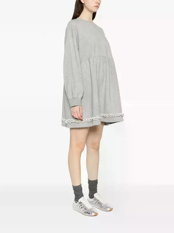ganni grey dress GANNI Jacquard Mini Dress | Grey